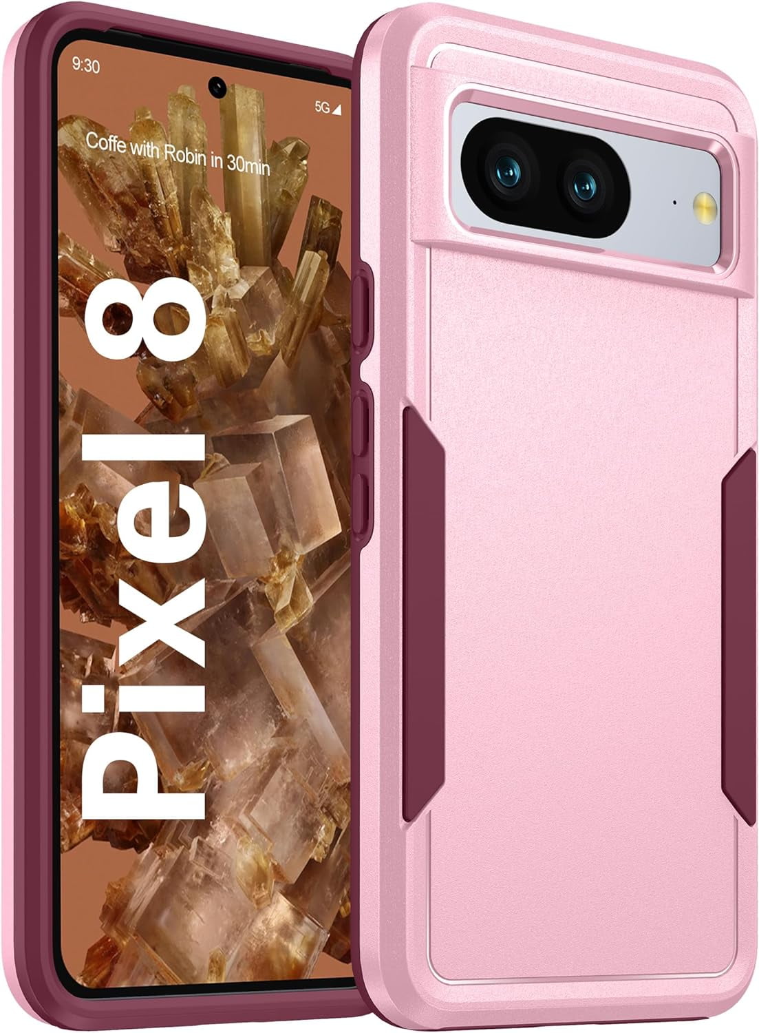 Designed for Google Pixel 8 Heavy Duty Case, Protection Shockproof ...