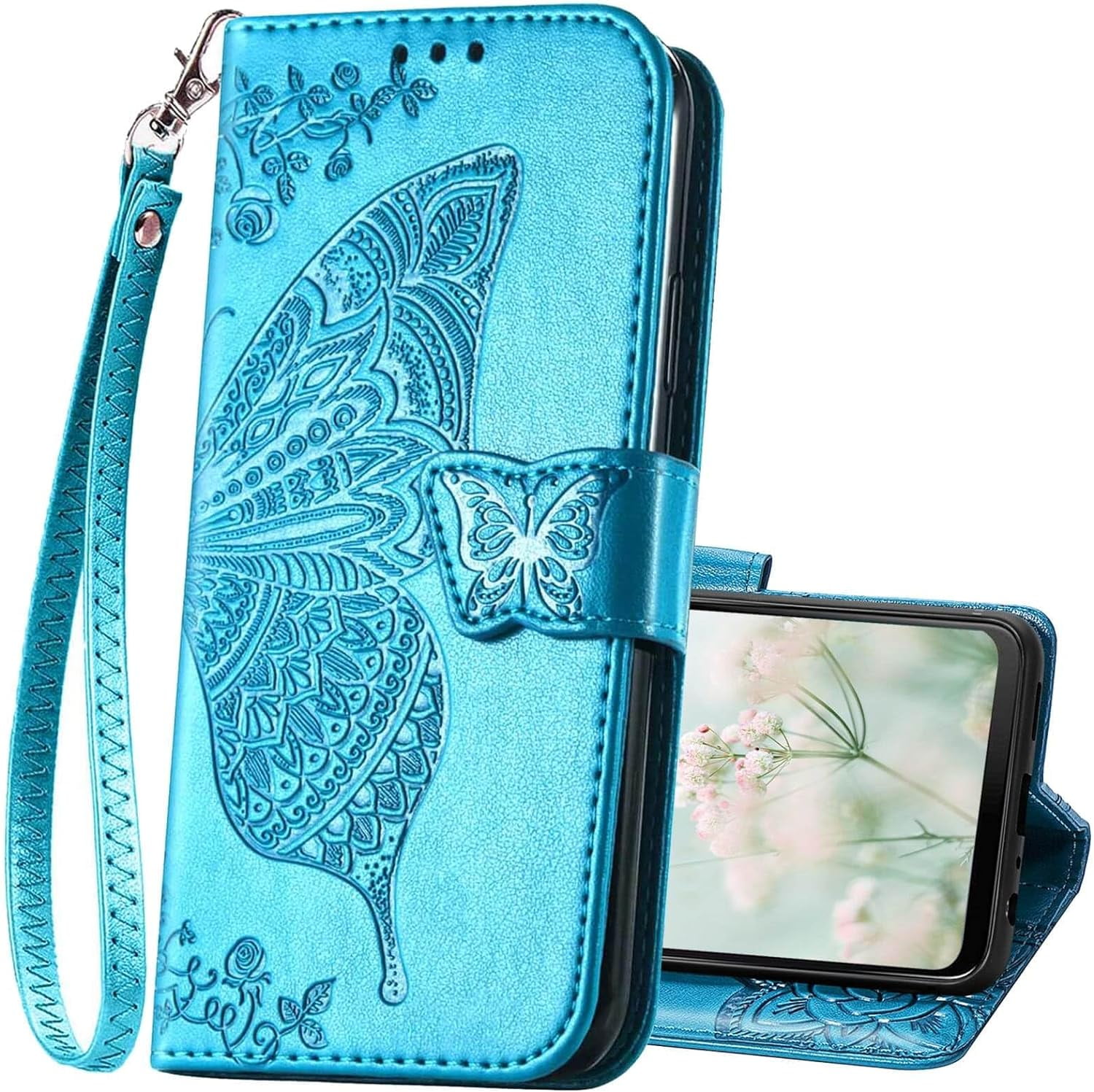 Designed for Moto G Play 2024 Phone Case Wallet,Women Butterfly ...