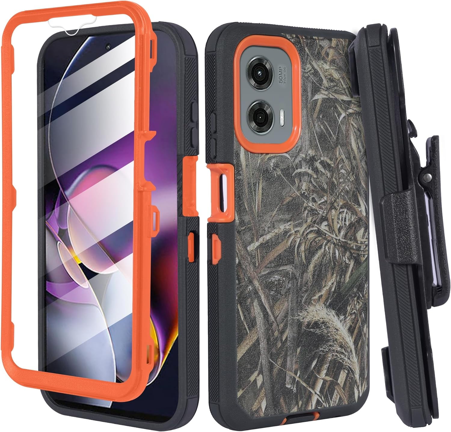 Designed for Motorola Moto G 5G 2024 Case with Belt Clip Holster, Built ...