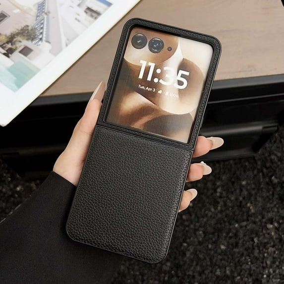 Designed for Motorola Razr 2024/Razr 60 Phone Case,Ultra Slim Lychee ...