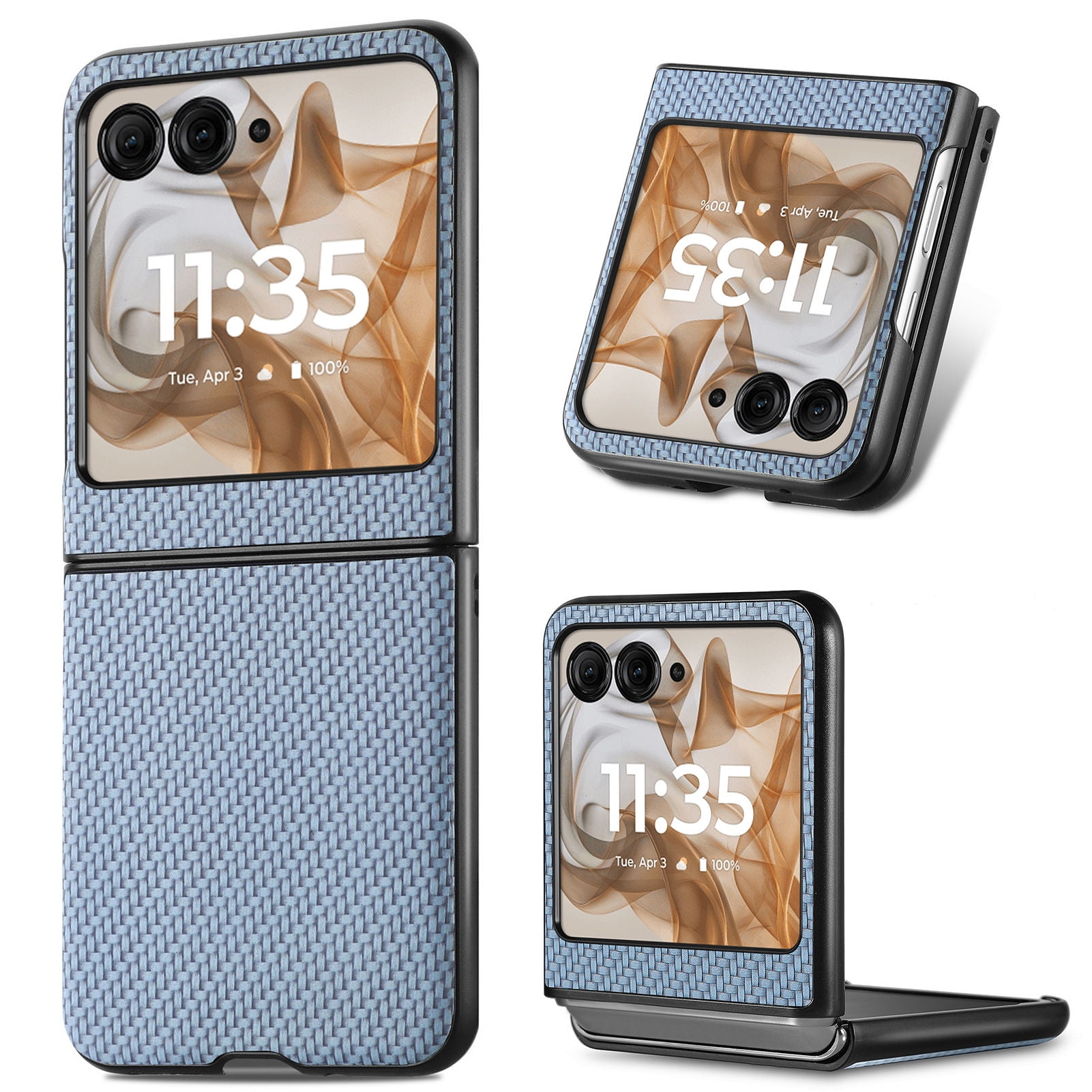 Designed for Motorola Razr 60 / Razr 2025 Folding Case, Carbon Fiber ...