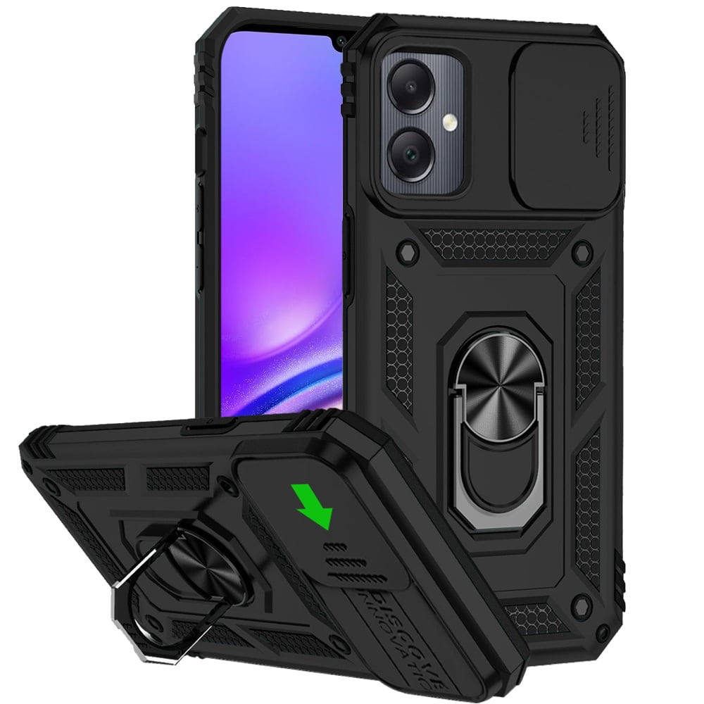 Designed for Samsung Galaxy A05 Hybrid Magentic Stand, Camera Lens ...