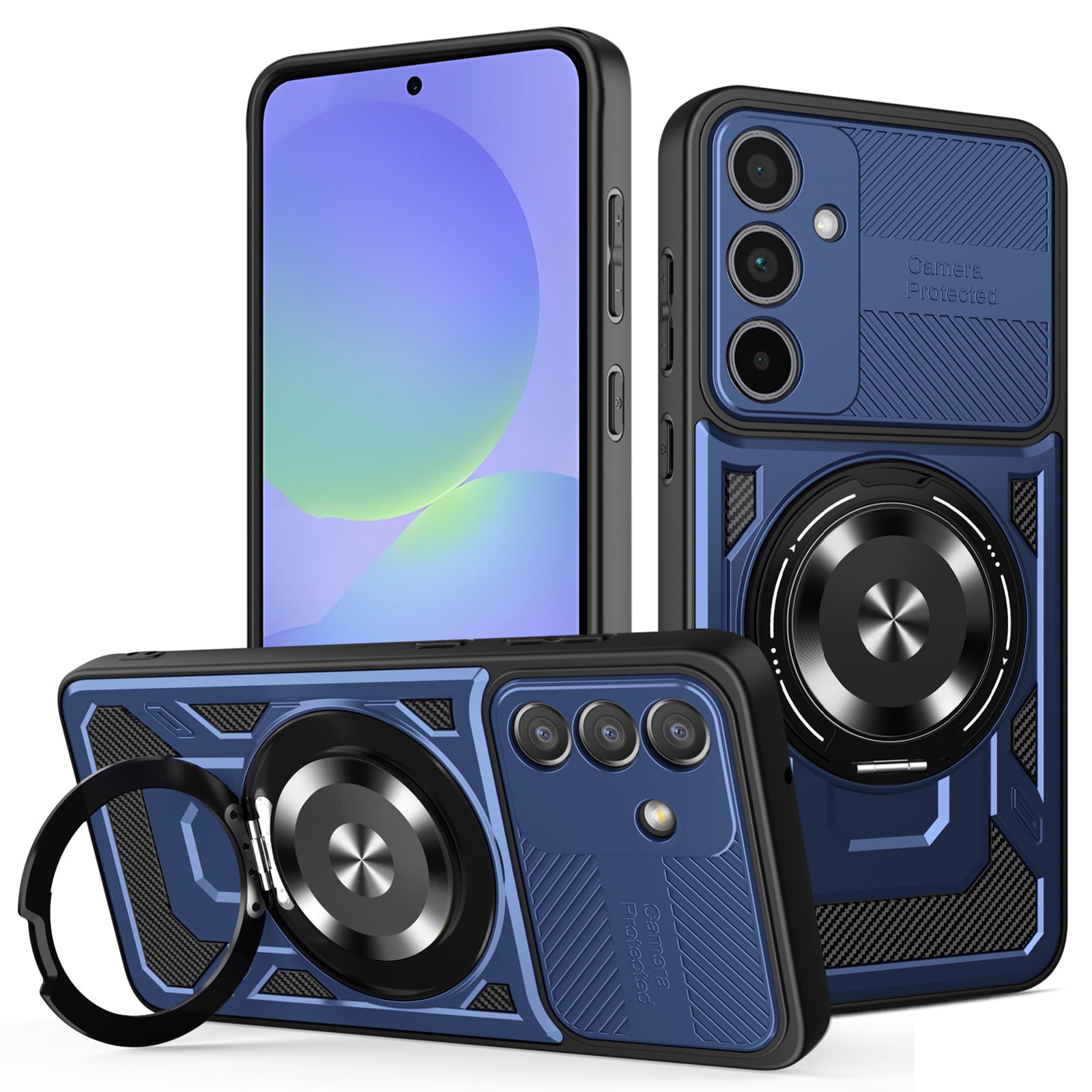 Designed for Samsung Galaxy A06 Armor Case Stand [Military Drop ...