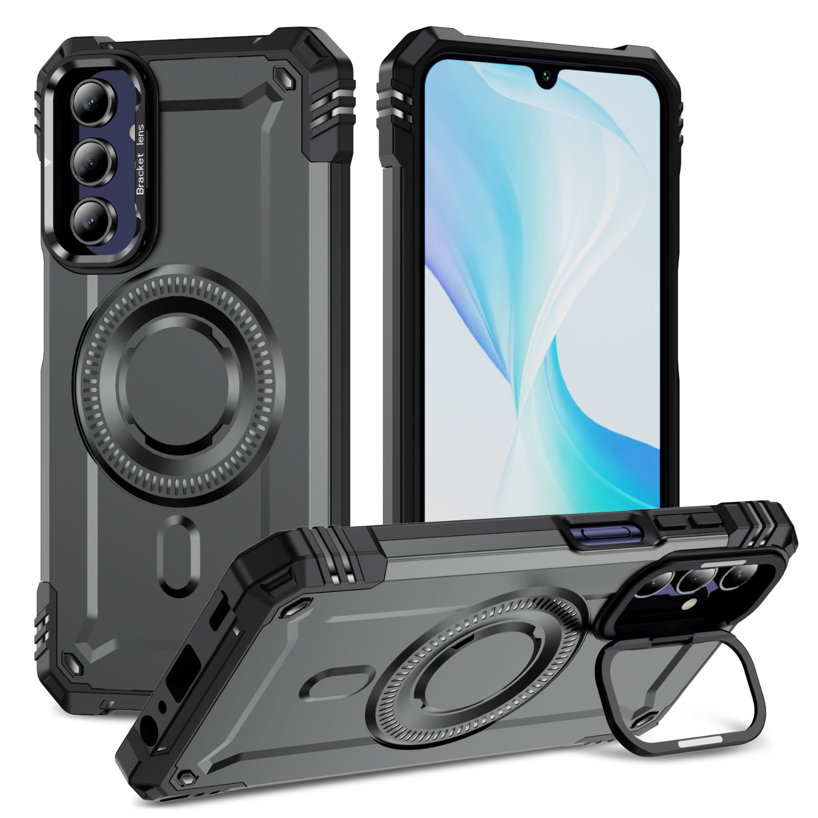 Designed for Samsung Galaxy A14 5G Armor Case with Camera Cover Stand ...