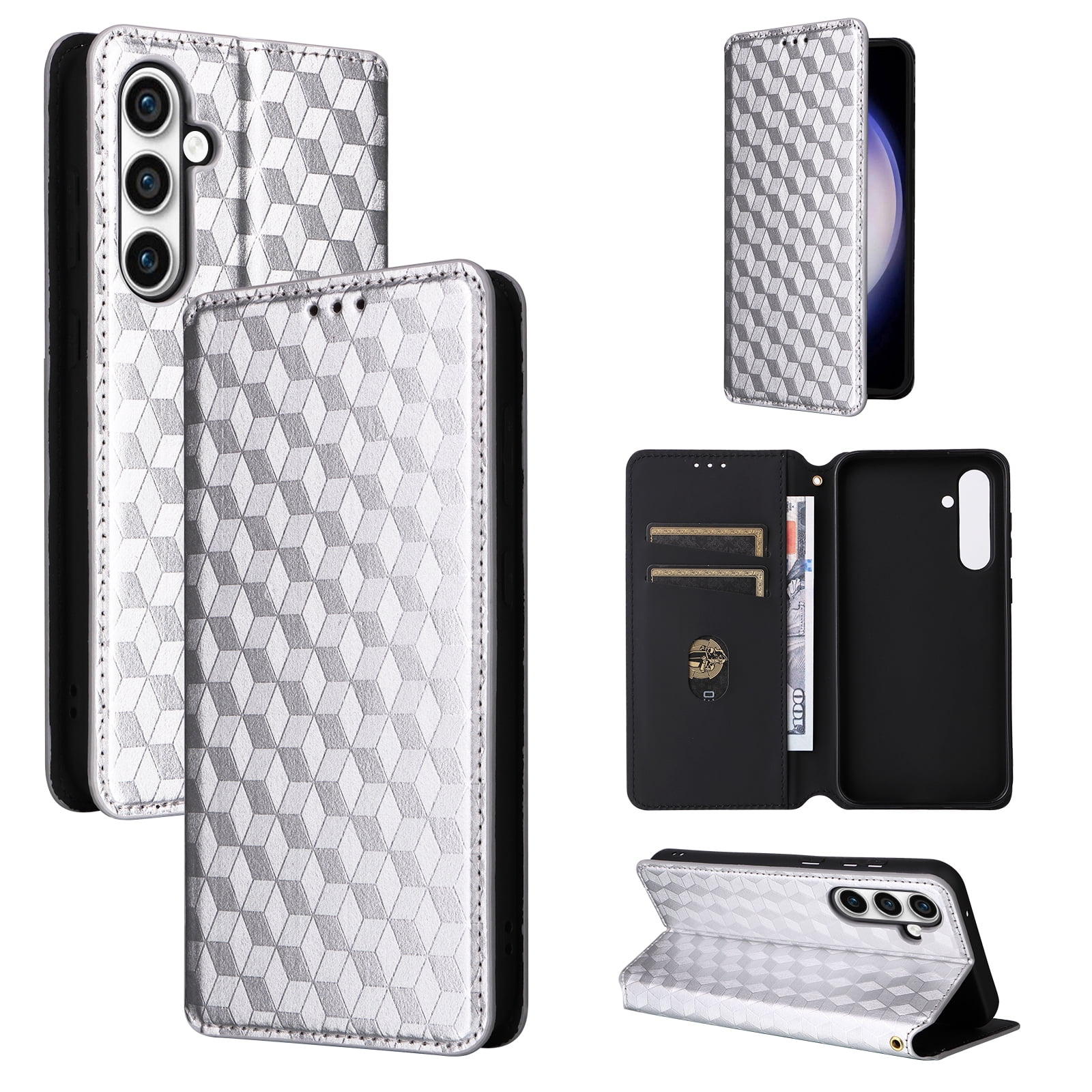 Designed for Samsung Galaxy A35 Case Wallet, Women Men Flip Folio Cover ...