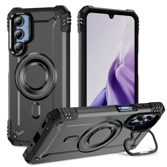 Designed for Samsung Galaxy A56 5G Armor Case with Camera Cover Stand ...