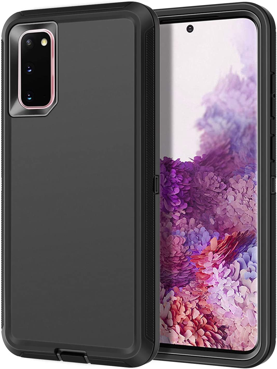 Designed for Samsung Galaxy S20 Plus Heavy Duty Case, Triple Layer Protection Shockproof ...