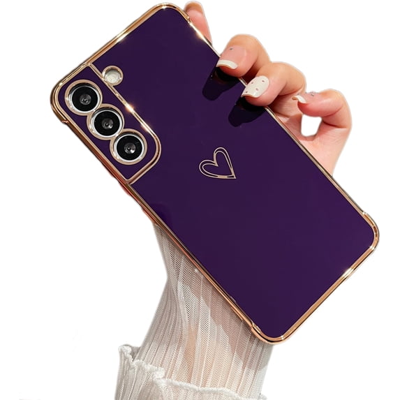 Designed for Samsung Galaxy S21 Plus 5G Case, Cute Plating Edge Love ...