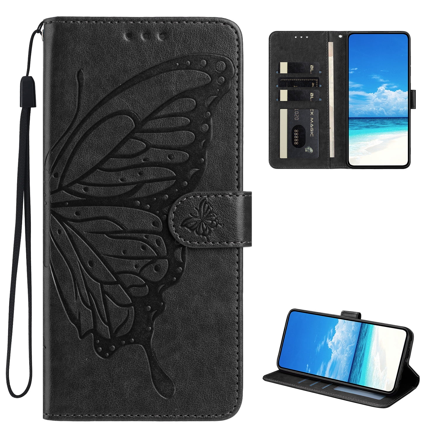 Designed for Samsung Galaxy S25 Case Wallet, Women Flip Folio Cover ...