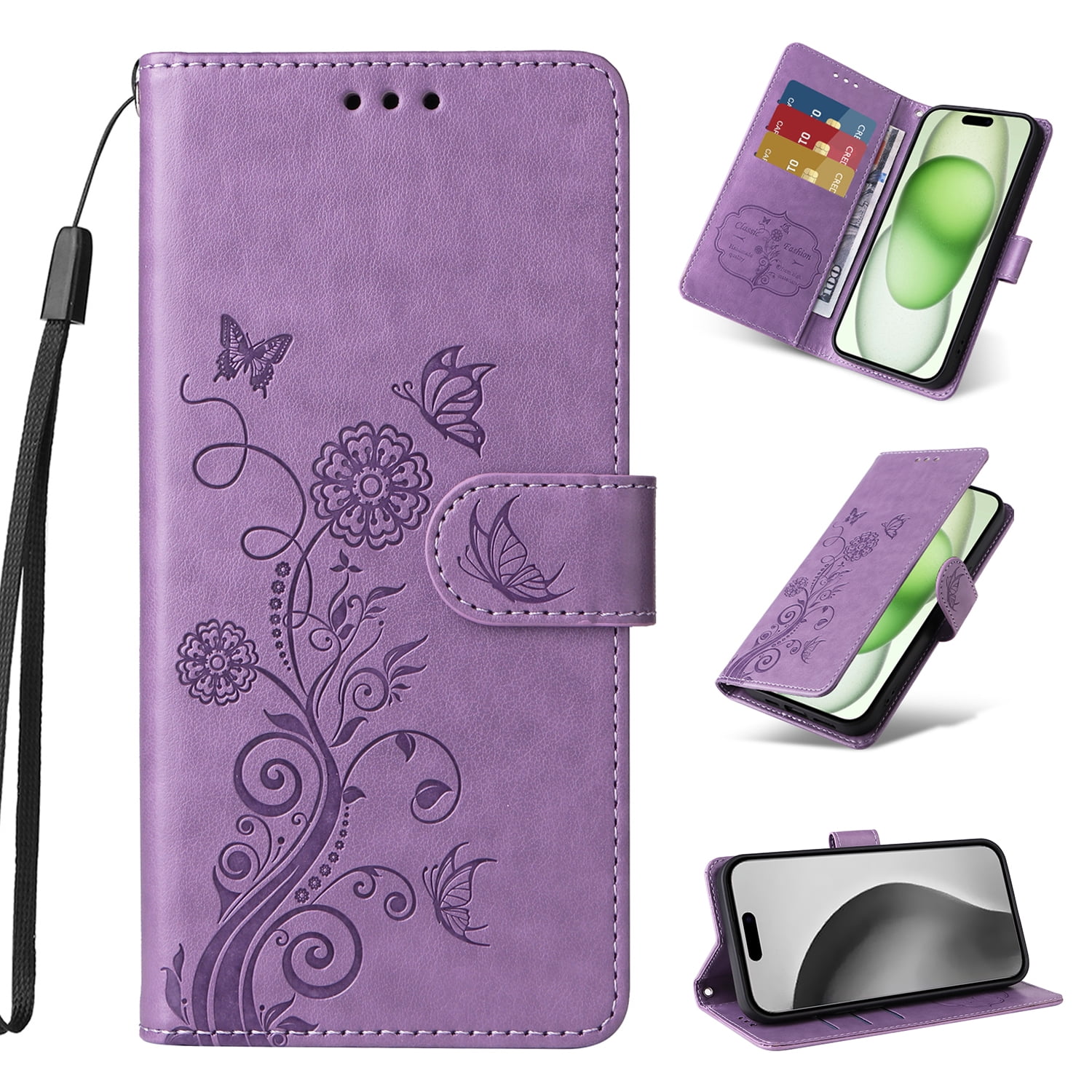 Designed for Samsung Galaxy S25 Case Wallet, Women Flip Folio Cover ...