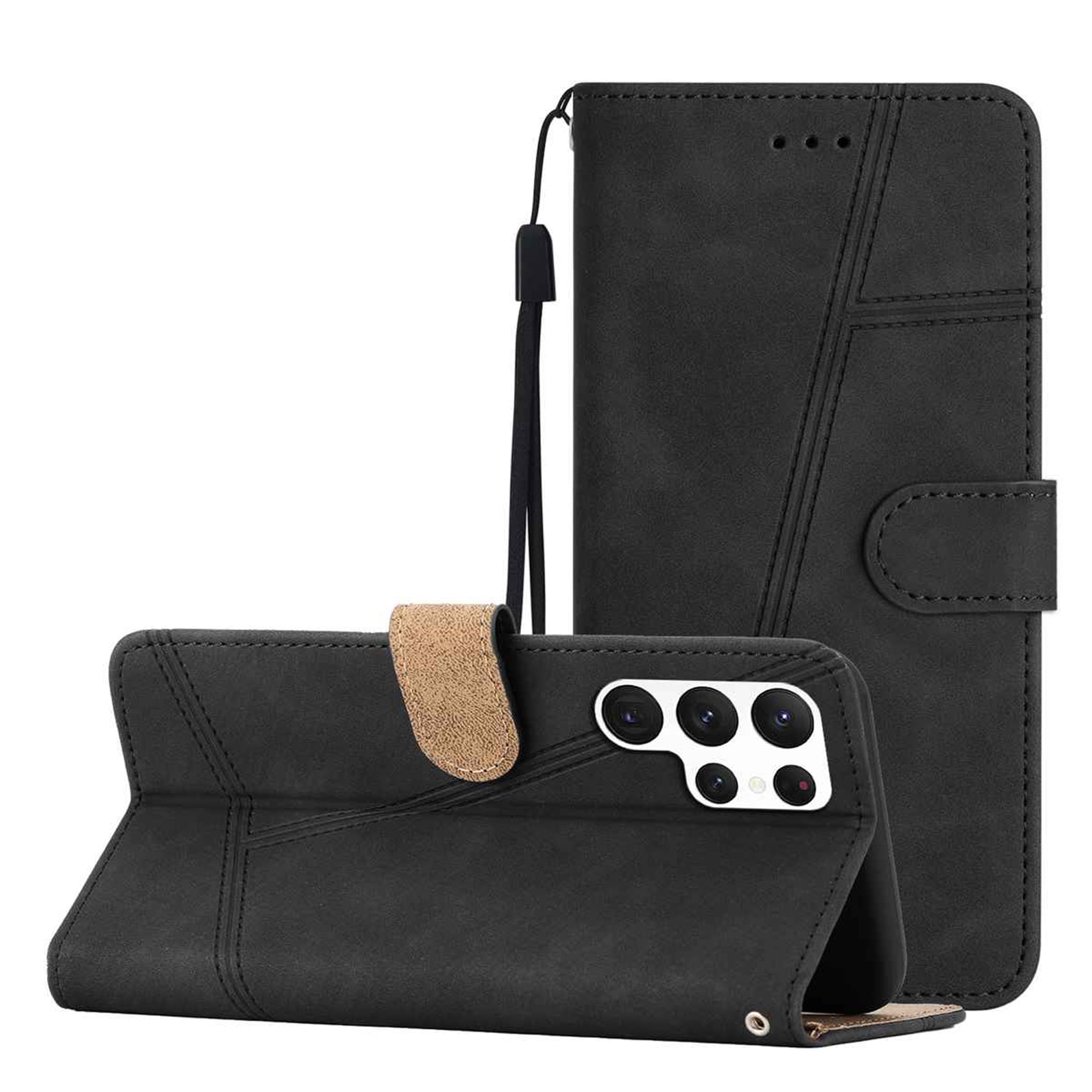 Designed for Samsung Galaxy S25 Ultra Case, Luxury PU Leather Wallet ...