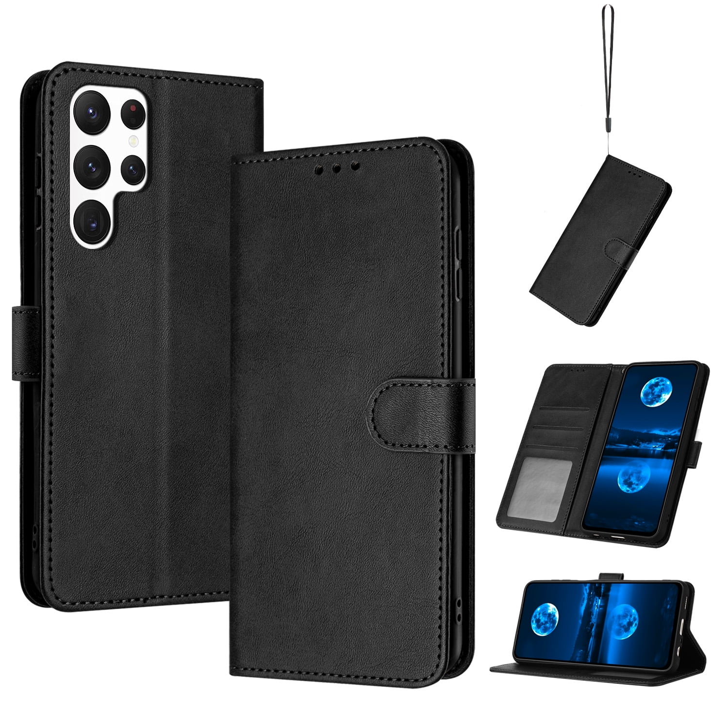 Designed for Samsung Galaxy S25 Ultra Case Wallet, Men Women Flip Folio ...