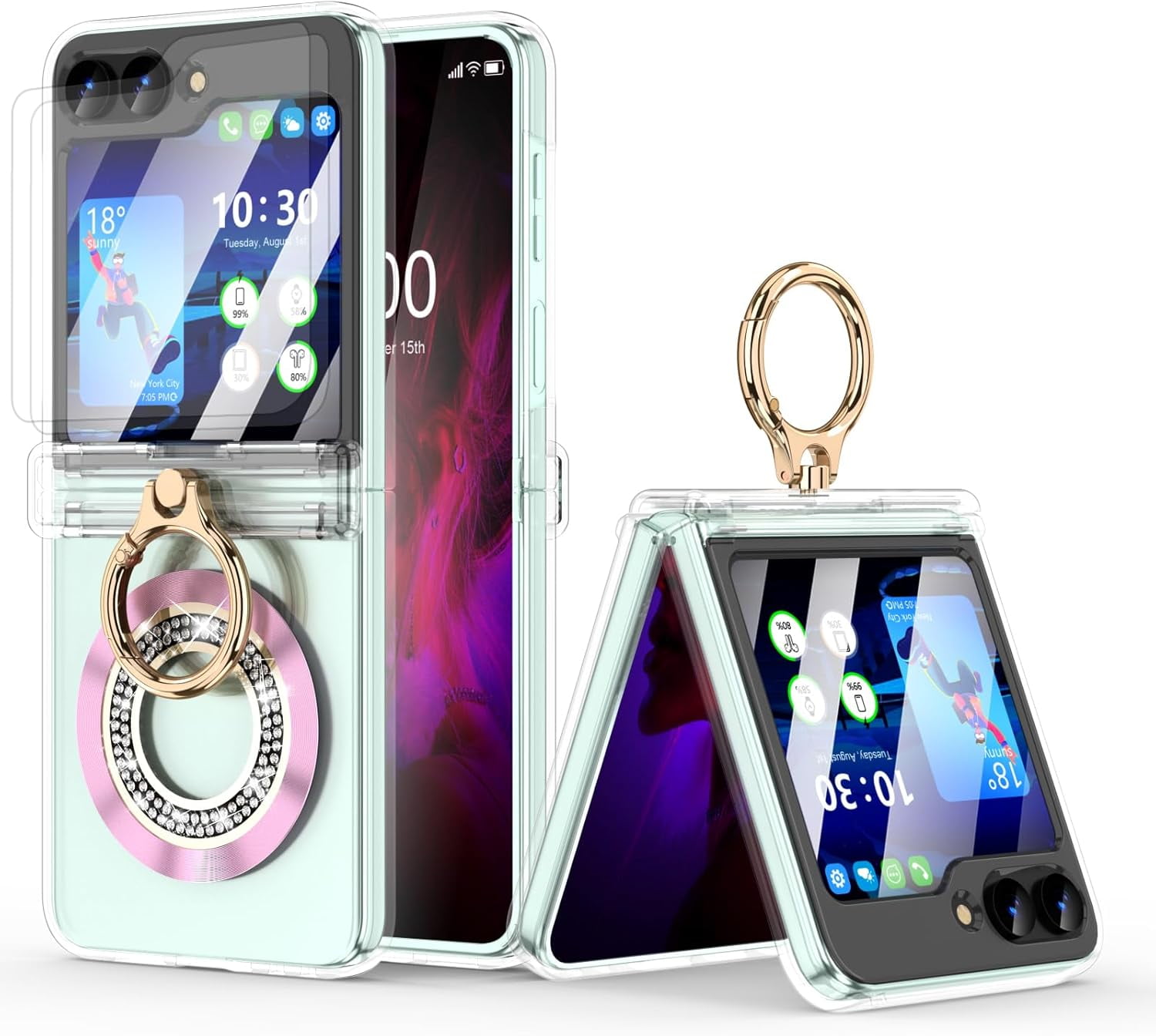 Designed for Samsung Galaxy Z Flip 6 Case with Hinge Protection ...