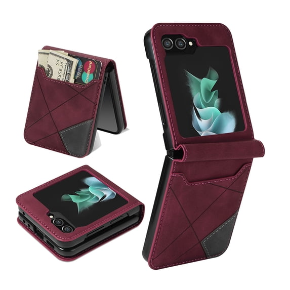 Designed For Samsung Galaxy Z Flip 7, Wallet Card Slots Cases Luxury ...