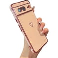 Designed for Google Pixel 8 6.2 inch Case, Cute Plating Edge Love ...