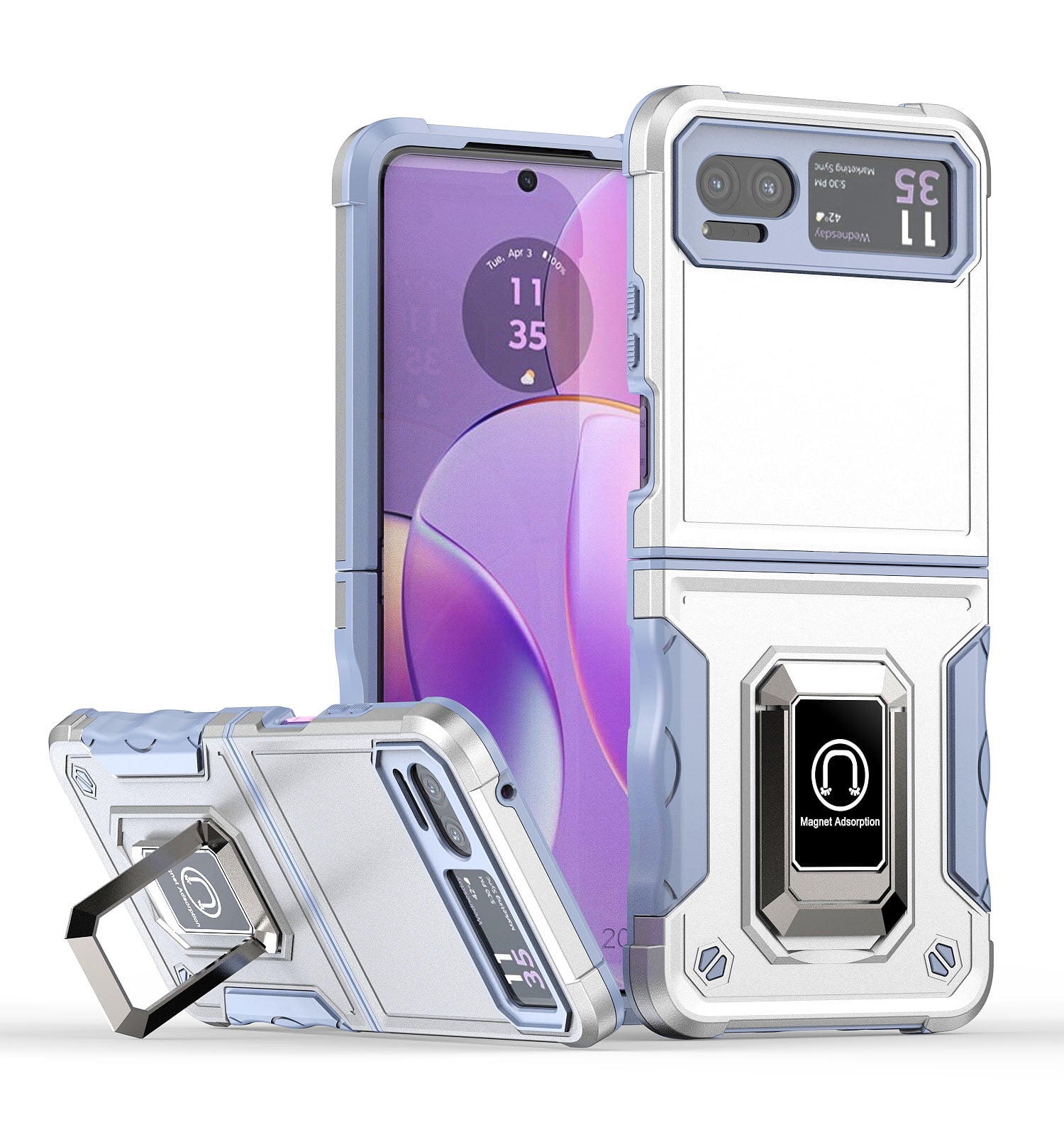 Designed for Motorola Razr 2023 Hybrid Cases with Magnetic Ring Holder ...