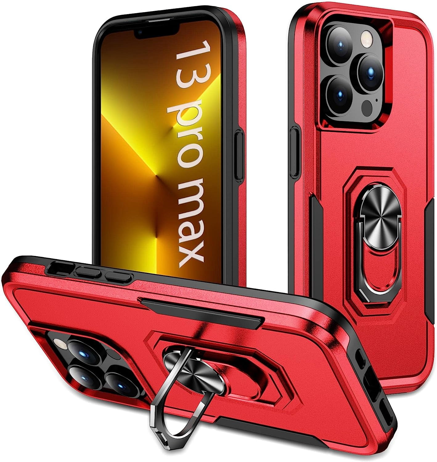 Designed for iPhone 13 Pro Max Case for 13 Pro Max,with Kickstand Heavy ...