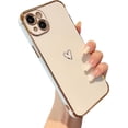 Designed for iPhone 14 Plus 6.7 inch Case, Cute Plating Edge Love ...