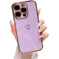 Designed for iPhone 14 Pro Case 6.1 inch, Cute Plating Edge Love Hearts ...