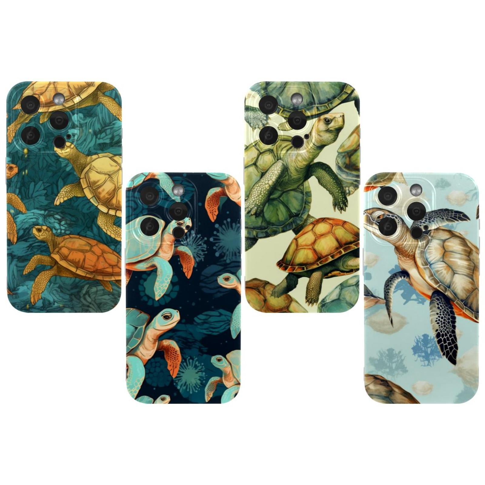 Designed for iPhone 15 Pro Max Case 4 Pack Sea Turtle Shockproof Phone ...