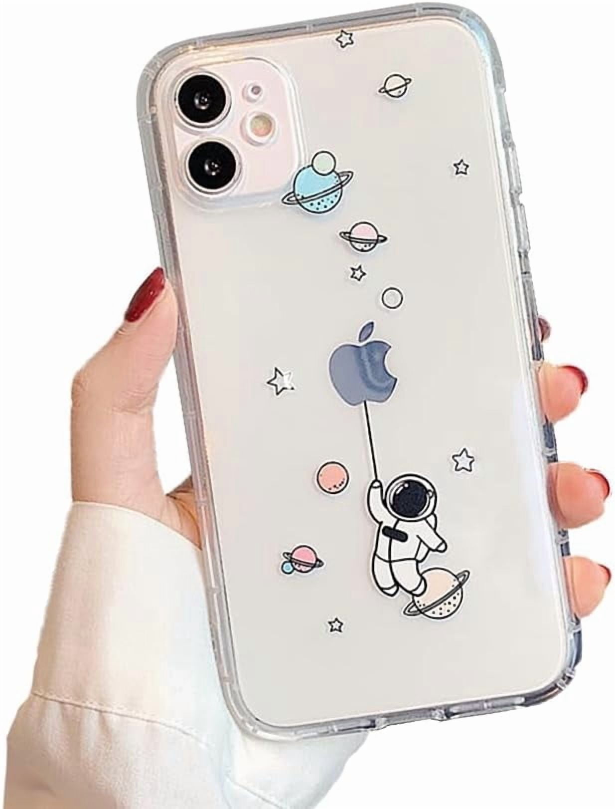 Designed for iPhone Case, Cartoon Cute Astronaut Planet Rocket Star ...