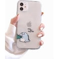 Designed for iPhone Case, Cute Couples Dinosaur Cartoon Clear Soft ...