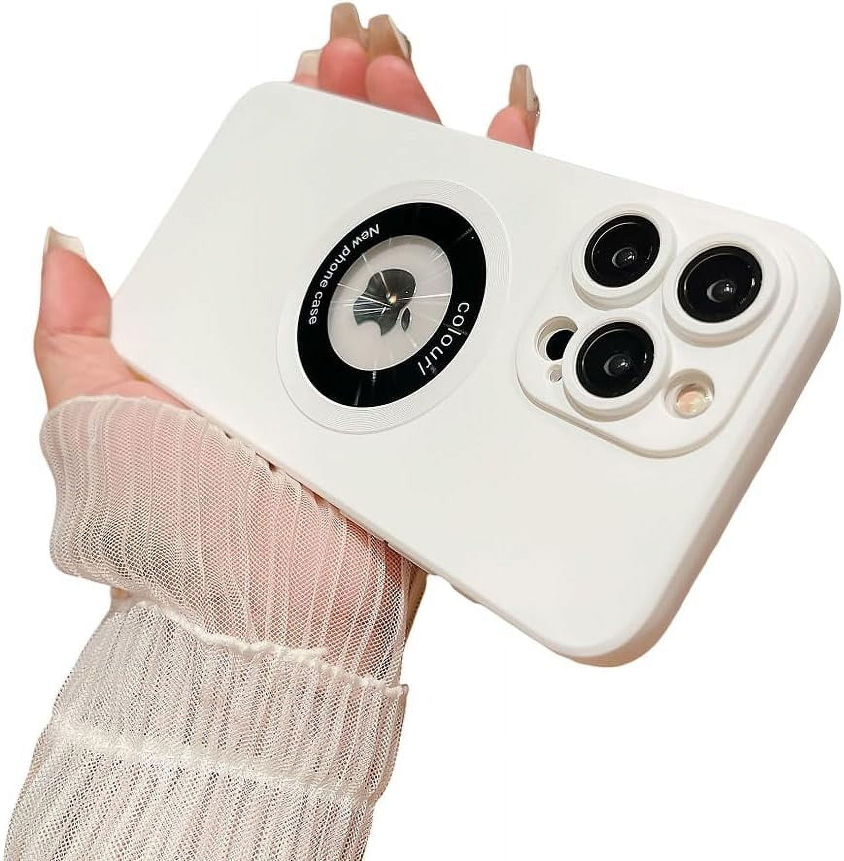 Designed for iPhone Case,Cute Hollow Matte Camera Lens Protection ...