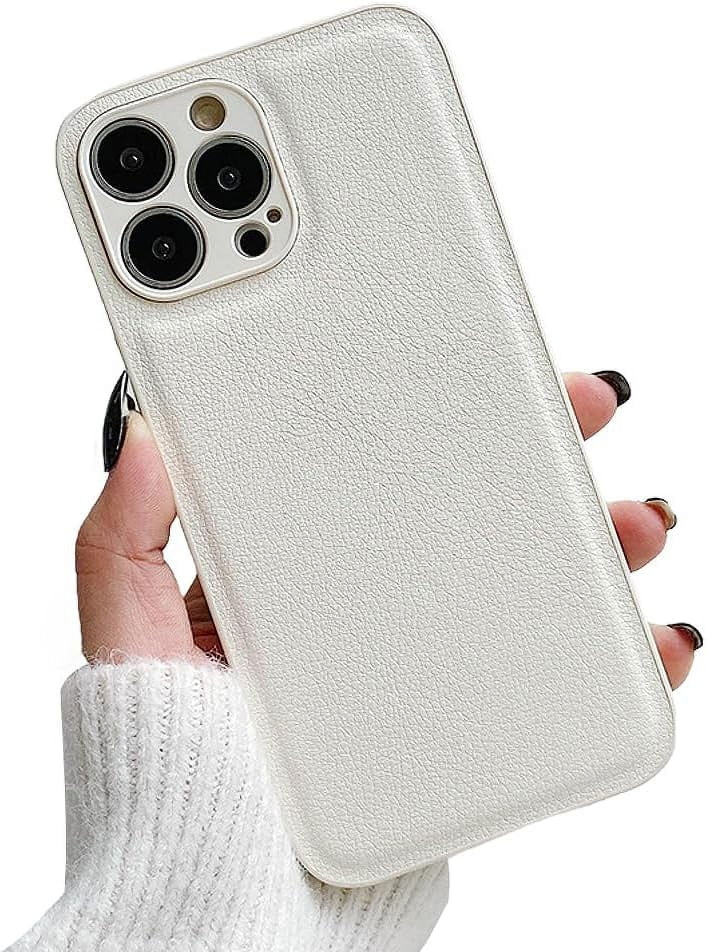 Designed for iPhone Case,Luxury Leather Skin Touch Camera Lens ...