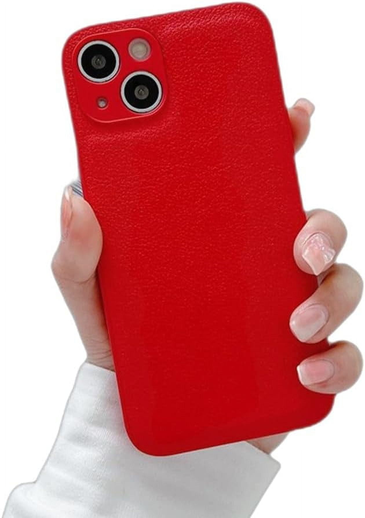 Designed for iPhone Case,Luxury Leather Skin Touch Camera Lens ...
