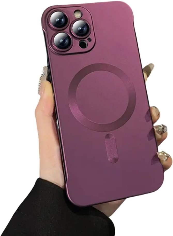 Designed for iPhone Case,Luxury Matte Slim Thin Frameless Camera Lens ...