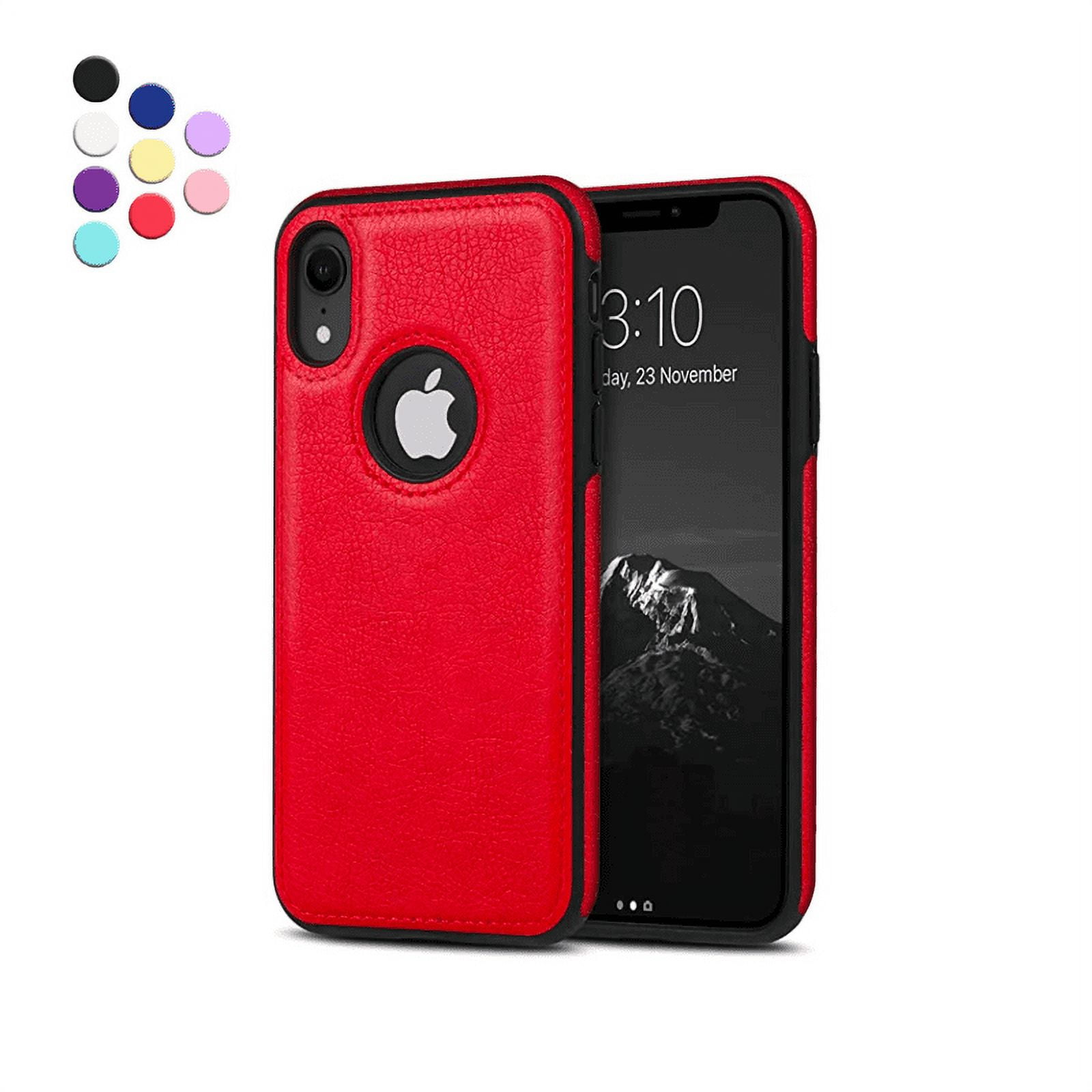 Designed for iPhone Xr Leather Case, Heavy-Duty Tough Rugged ...