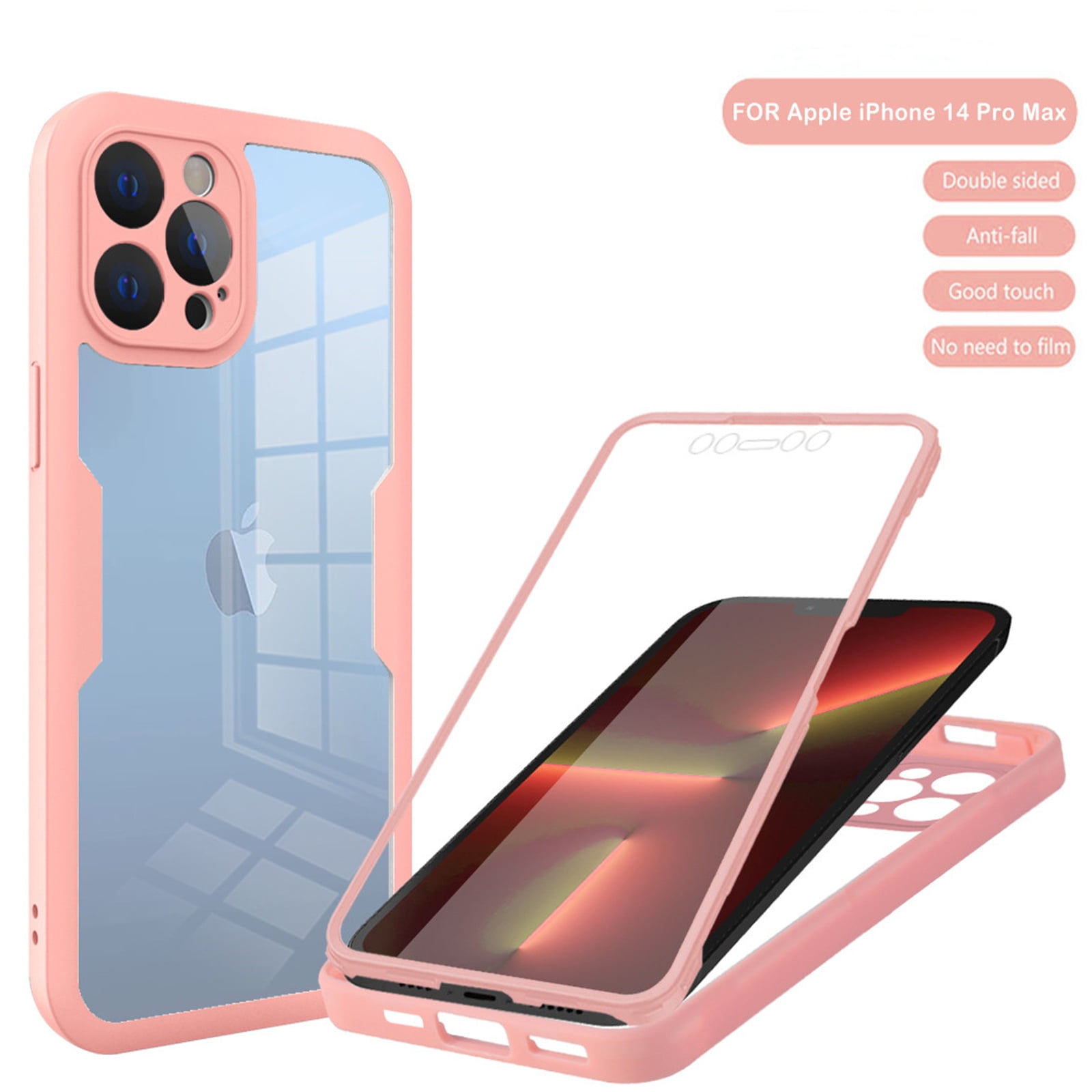 Designed for iPhone 12 Case Full-Body Bumper Case Cover Built in Screen ...