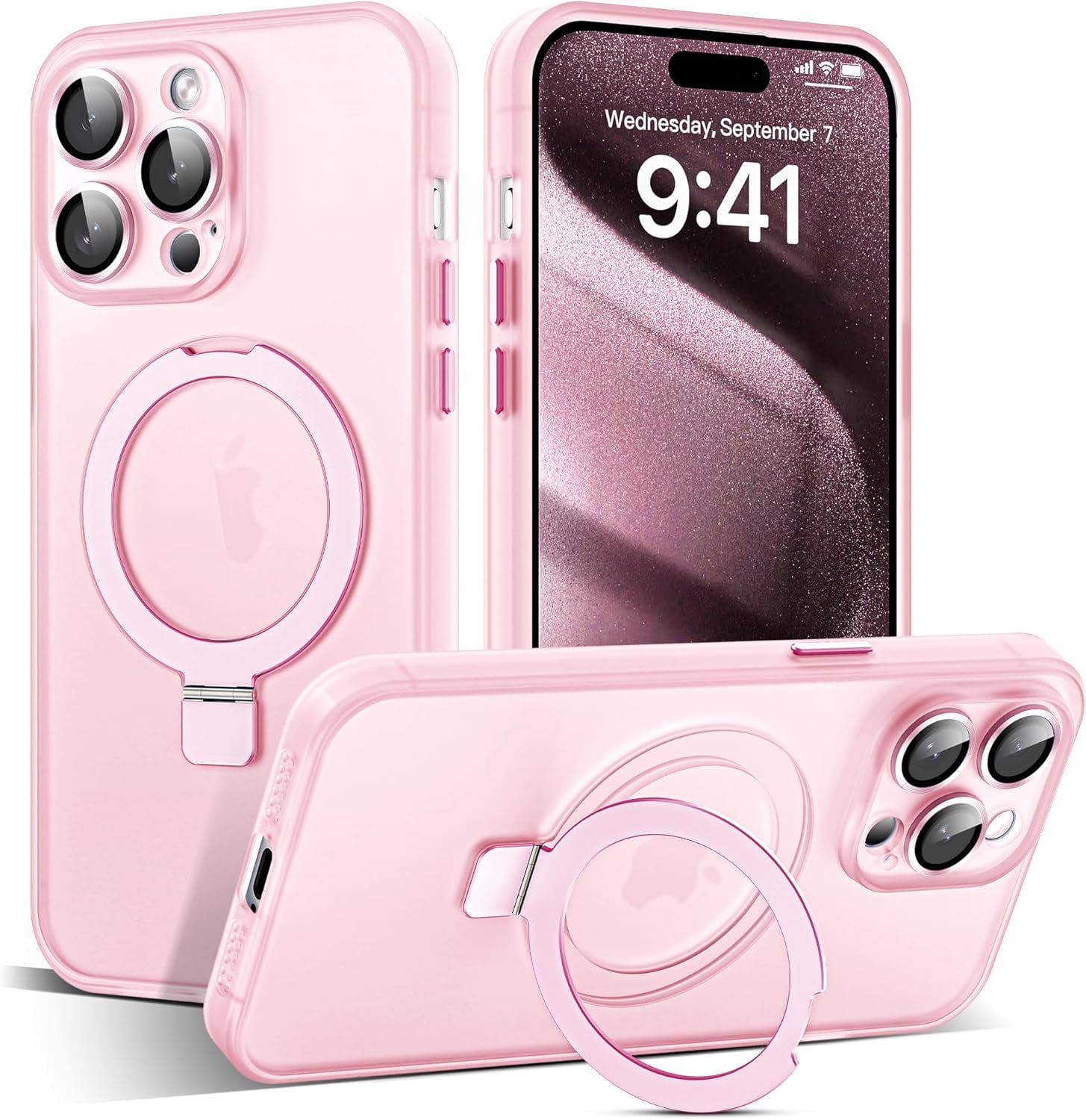Designed for iPhone 12 Pro Case with Magnetic Invisible Ring Stand ...