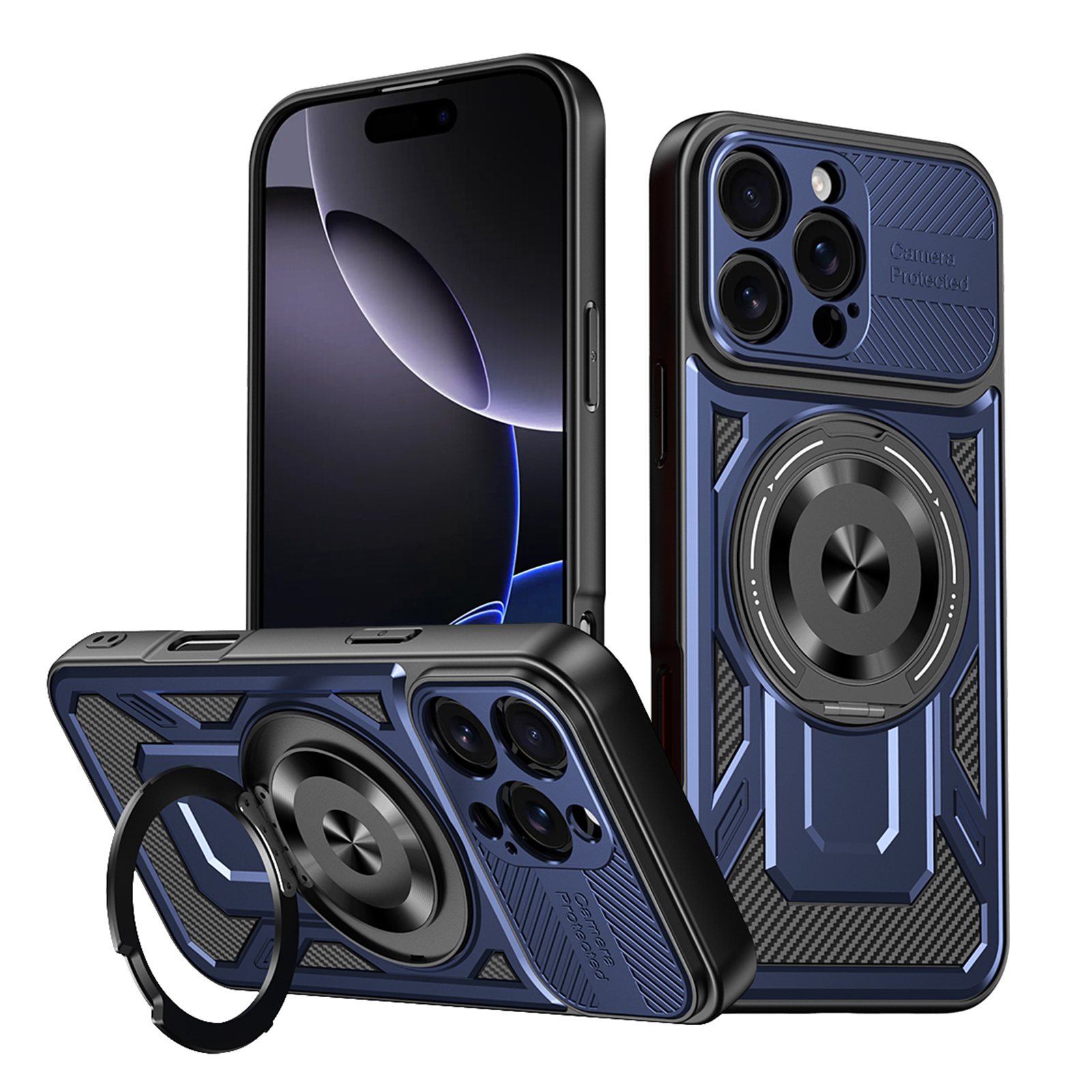 Designed for iPhone 12 Pro Max Armor Case Stand [Military Drop ...