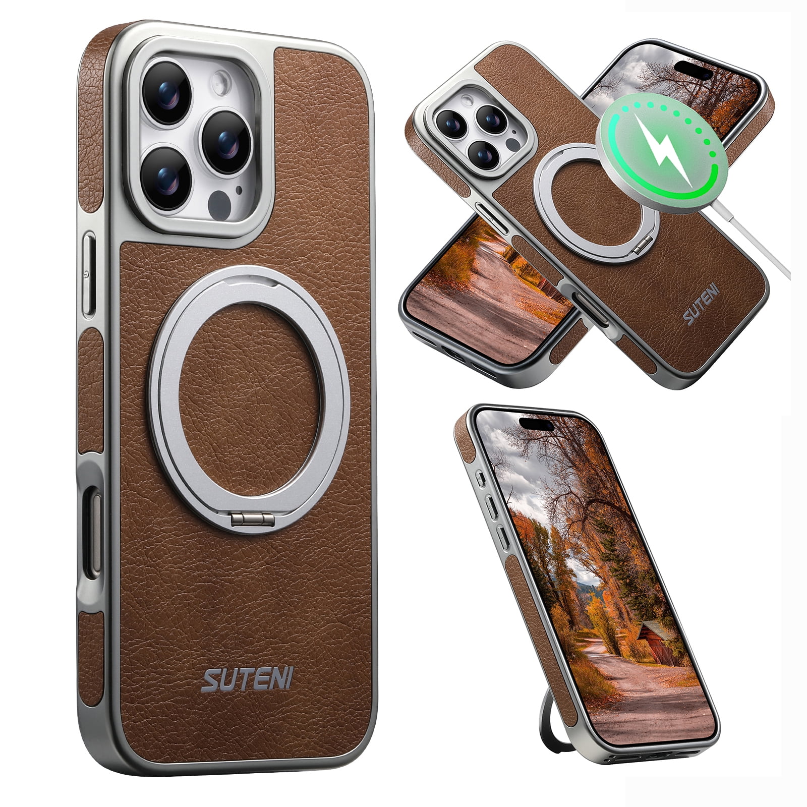 Designed for iPhone 13 Case with Magnetic Ring Stand & Secure Ring Grip ...