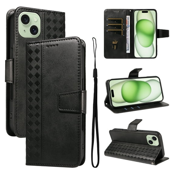 Designed for iPhone 13 Case Wallet, Men Women Flip Folio Cover with PU ...