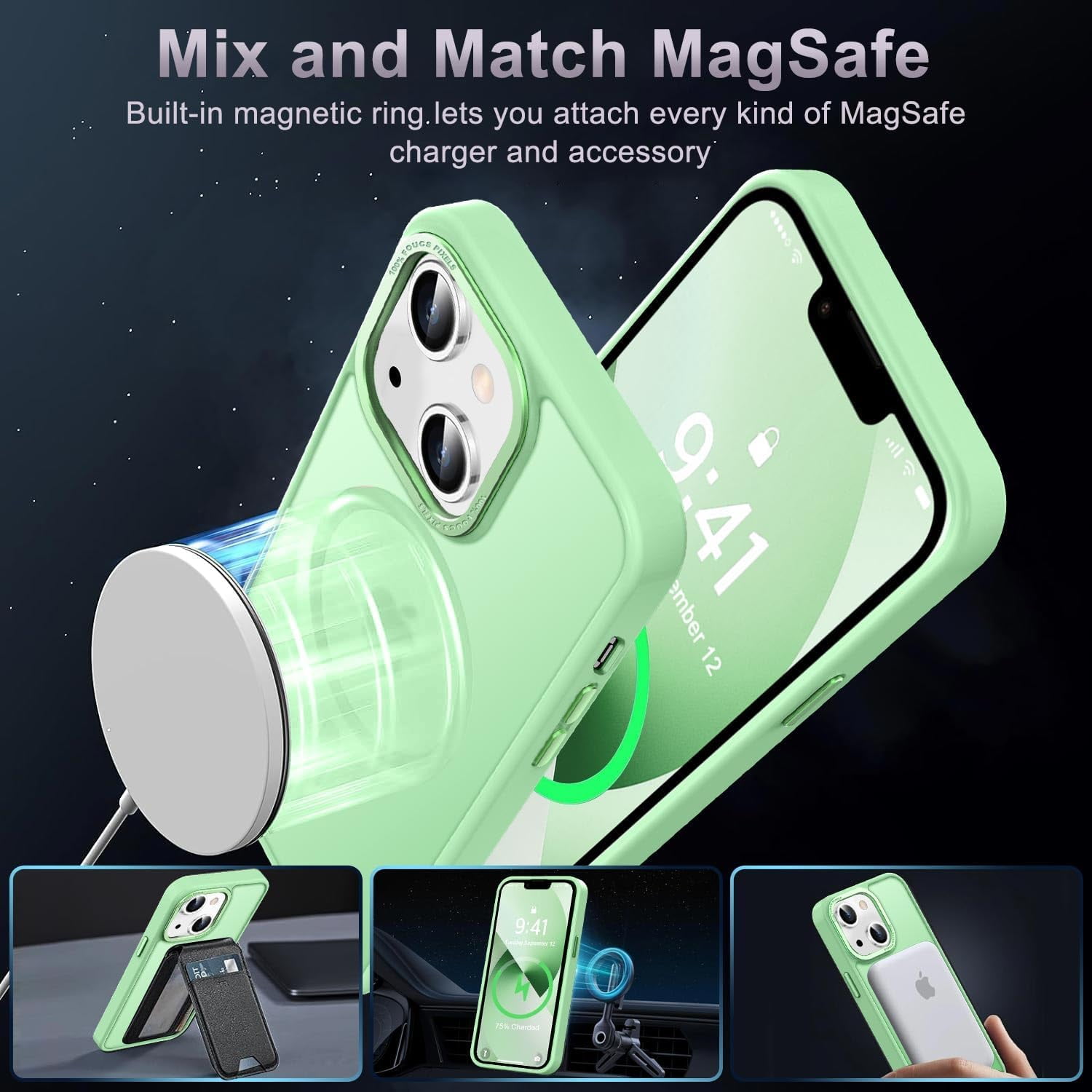 Designed for iPhone 13 Case & iPhone 14 Case with Magnetic [13 FT ...
