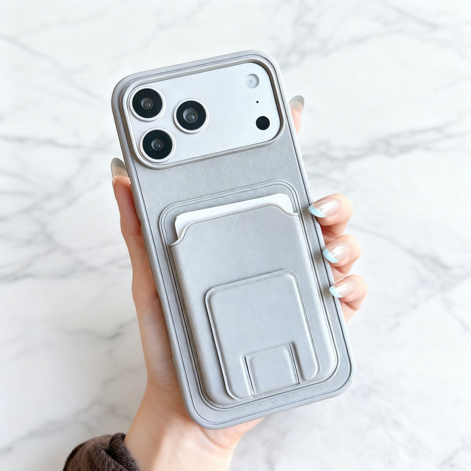 Designed For iPhone 13 Phone Case,With Card Holder,Contractile ...