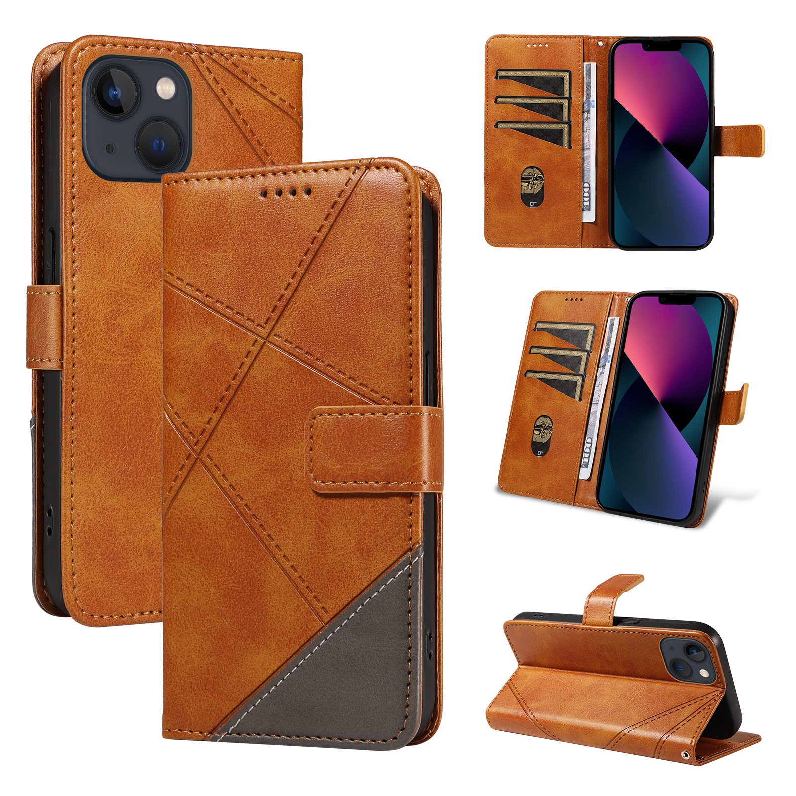 Designed for iPhone 14 Plus Case Wallet, Men Women Flip Folio Cover ...