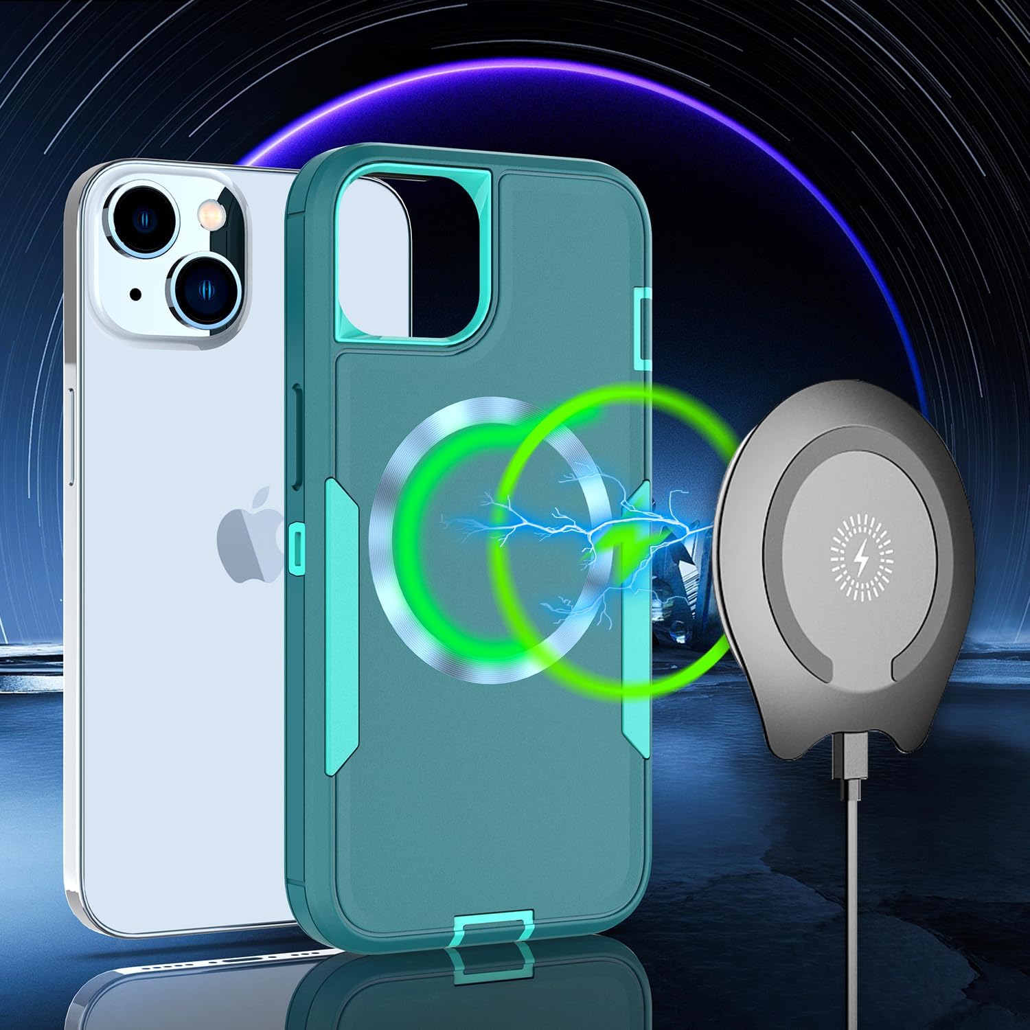 Designed for iPhone 14 Plus Case/iPhone15 Plus Case, Double Layer ...