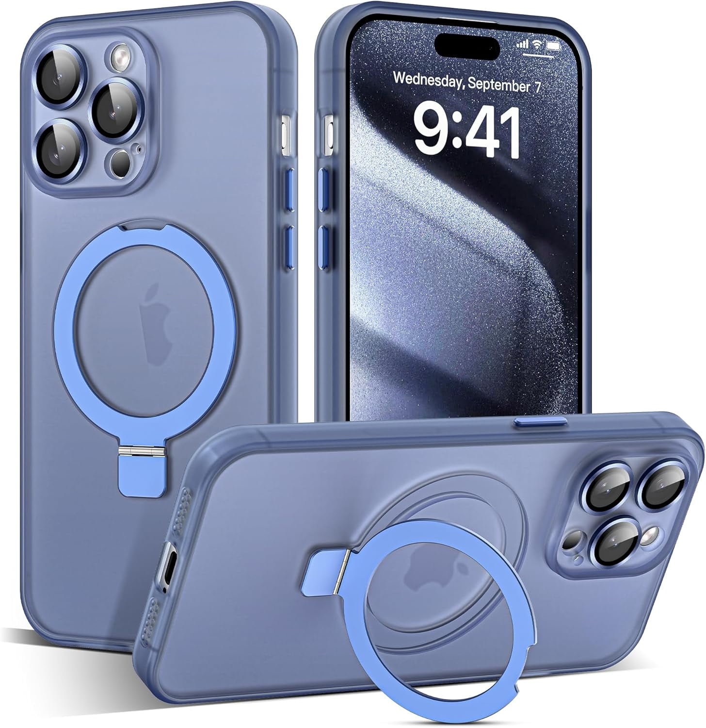 Designed for iPhone 14 Pro Max Case with Magnetic Invisible Ring Stand [Military Drop & Full ...