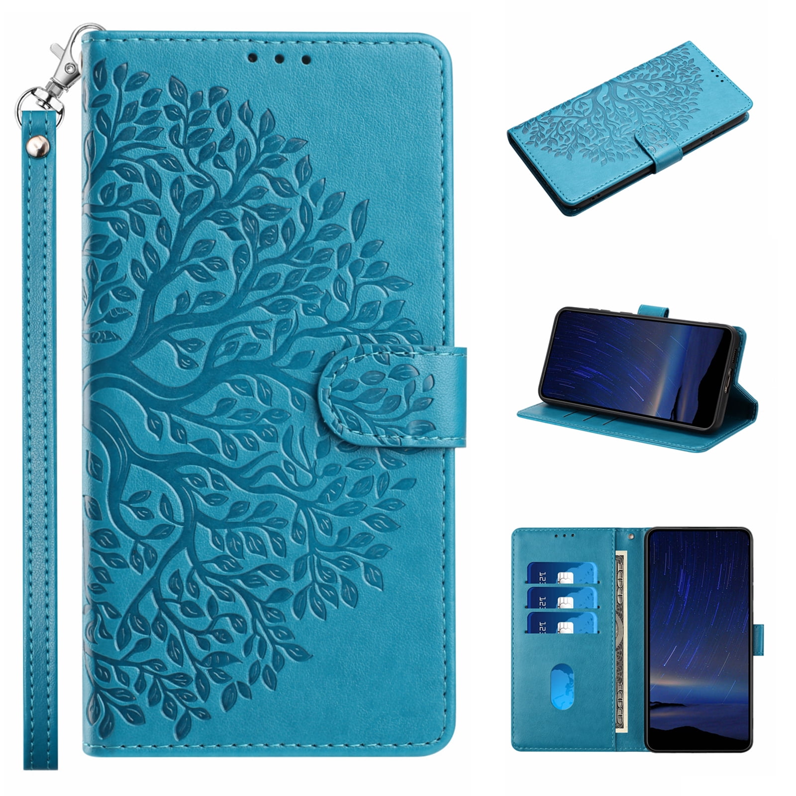 Designed for iPhone 14 Wallet Case, Girls Women Flip Folio Cover with ...