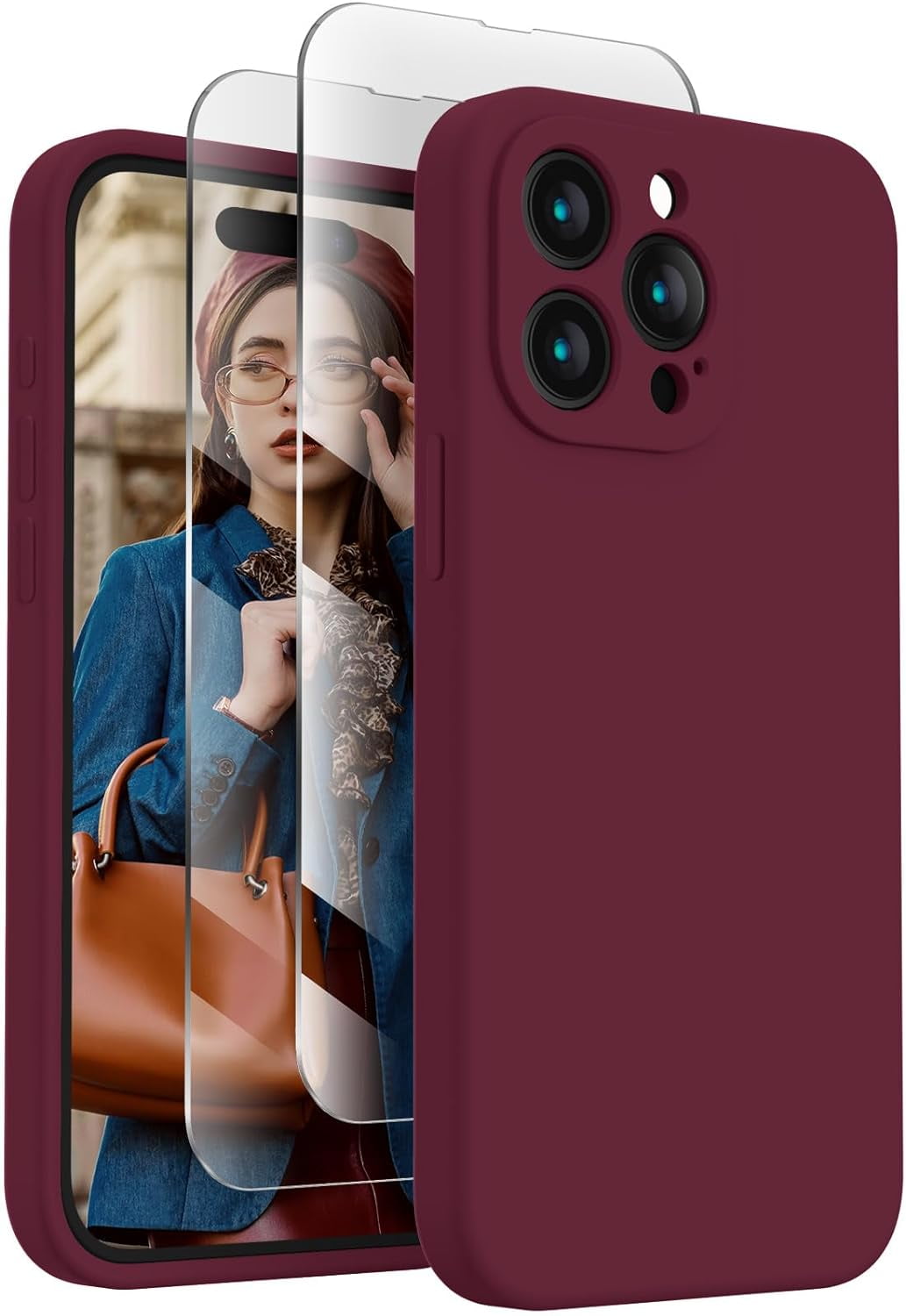 Designed for iPhone 15 Pro Max Case, Silicone Upgraded [Camera ...