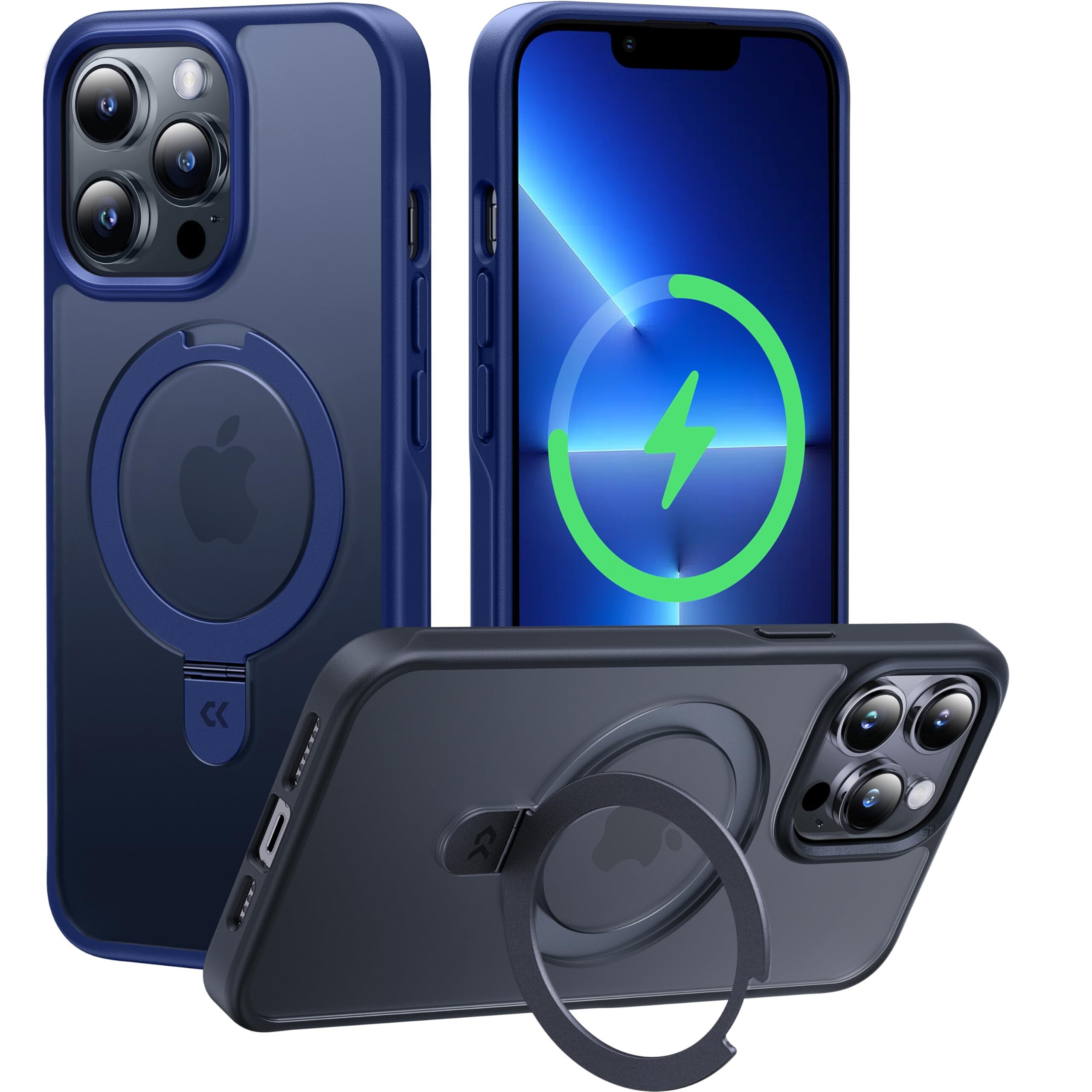 Designed for iPhone 16 Case with Magnetic Invisible Stand [Military ...