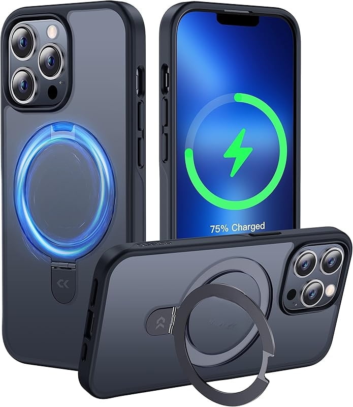 Designed for iPhone 16 Pro Max Case with Magnetic Invisible Stand ...