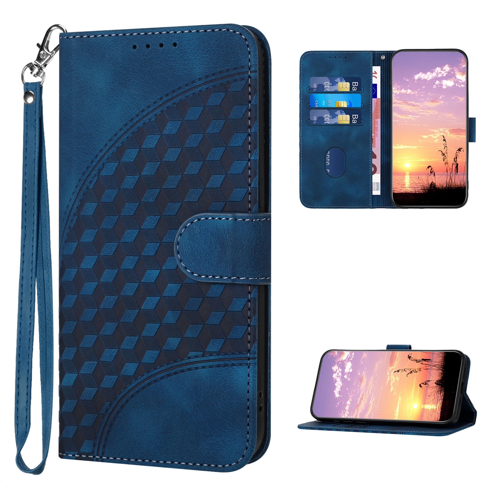 Designed for iPhone 16 Pro Max Case Wallet, Women Flip Folio Cover with ...