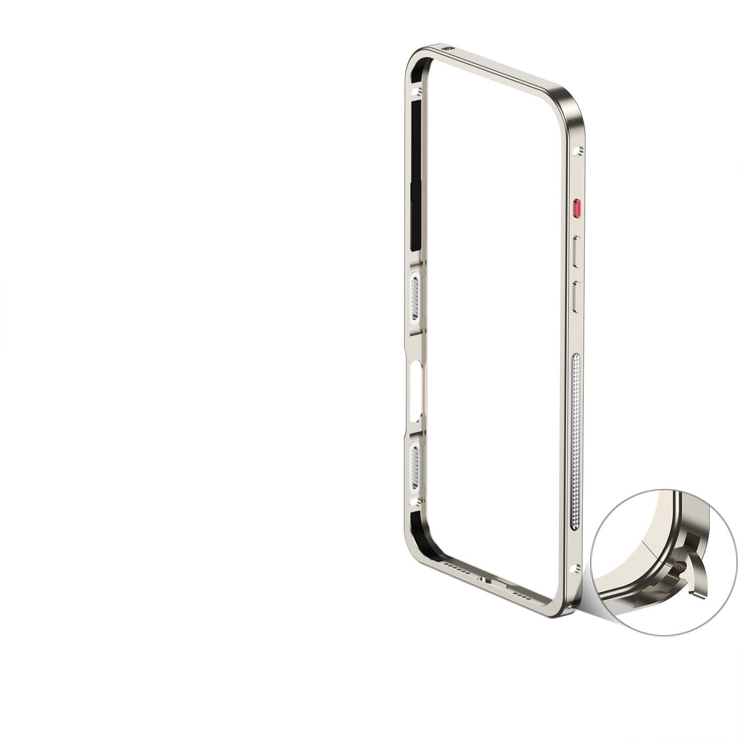 Designed for iPhone 16e Frame Metal Bumper Frame Slim Hard Phone Case ...