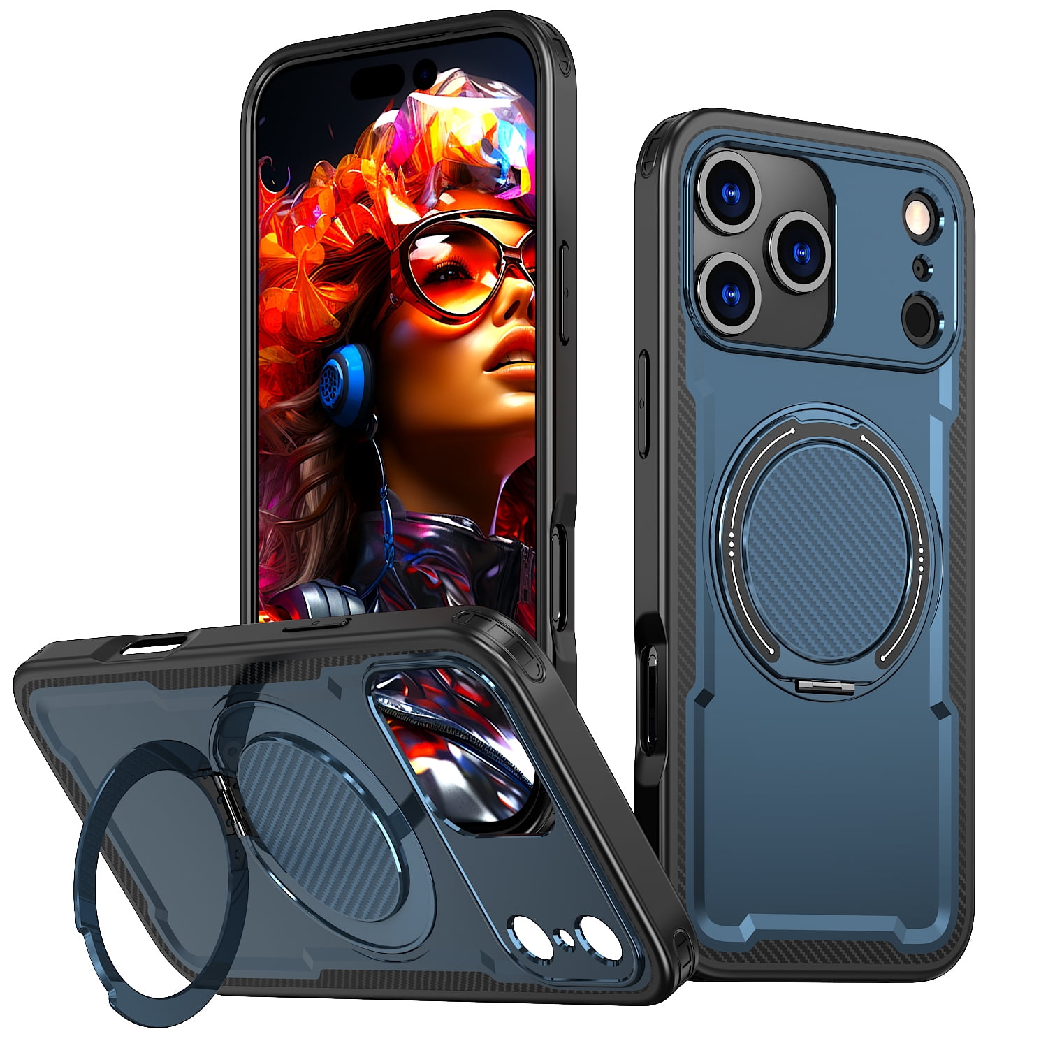 Designed for iPhone 17 Pro Case with Kickstand [Military Grade Drop ...