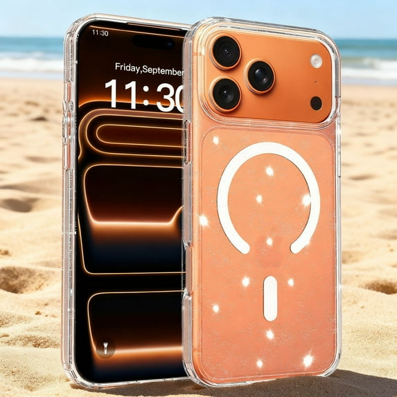 Designed For iPhone 17 Pro Max Phone Case,Crystal Glitter Bling Back ...