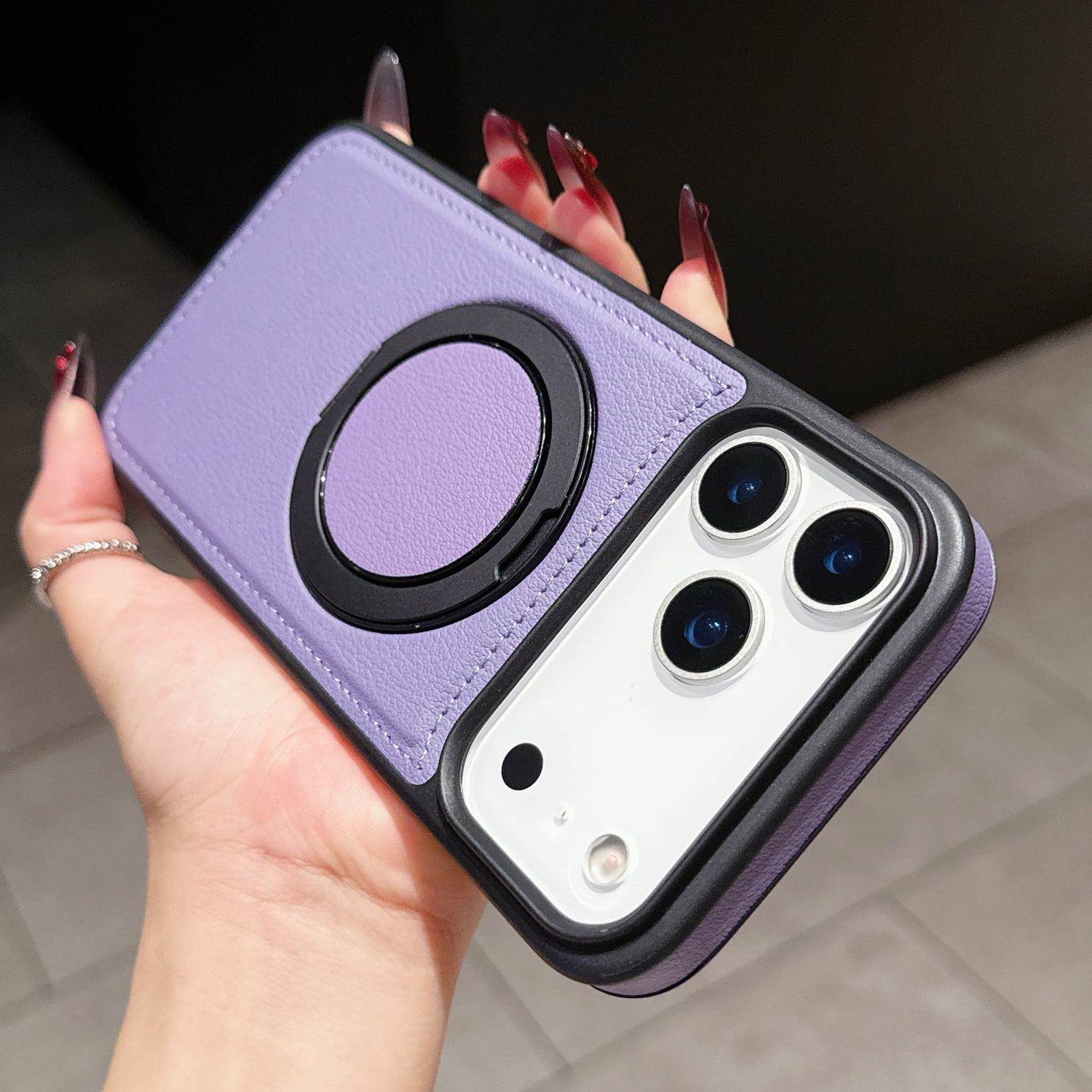 Designed for iPhone 17 Pro PU Leather Case, [Compatible with MagSafe ...